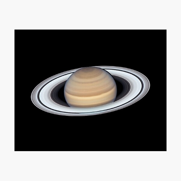 "Saturn Planet Close Up Photo Round" Photographic Print for Sale by ...