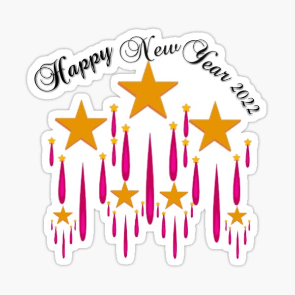 "New Year 2022" Sticker for Sale by Moni3572 | Redbubble