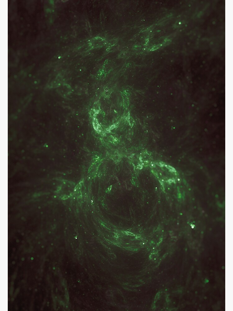 "blacklight green nebula space - hypercolor stars green nebula" Sticker ...
