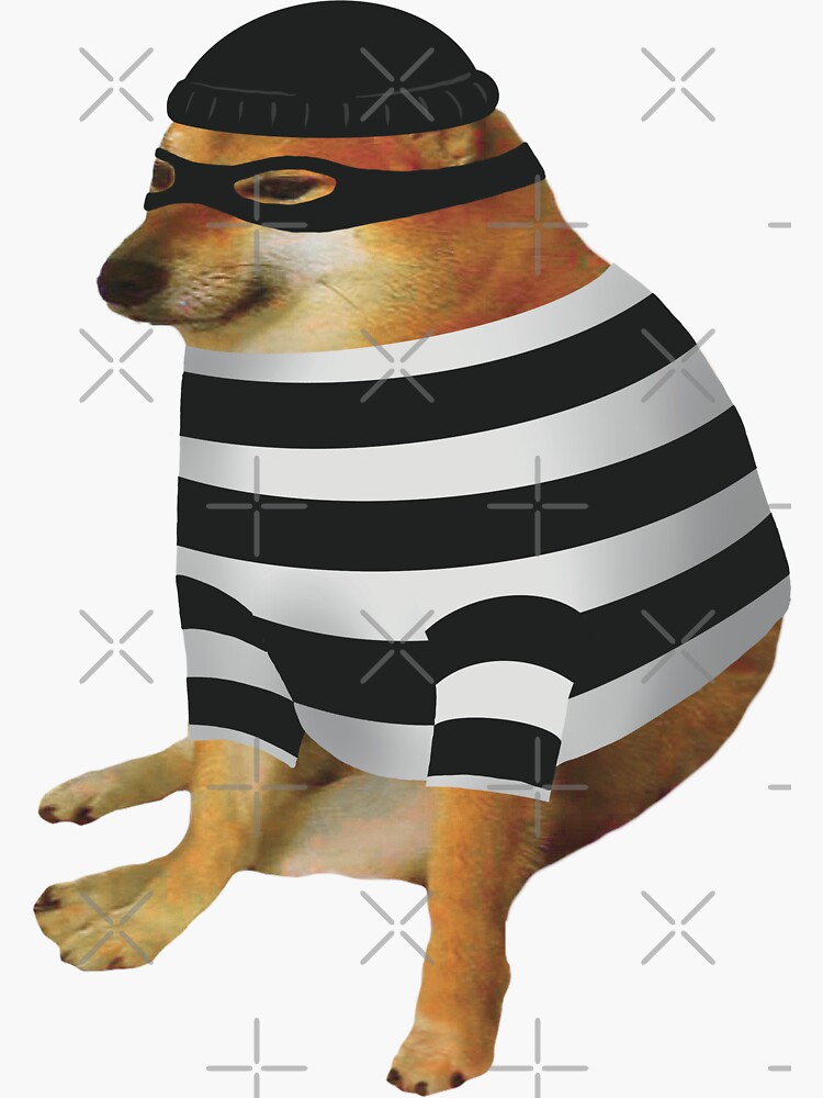 Pegatina «Ladrón de Cheems Doge» de DonatasSab | Redbubble