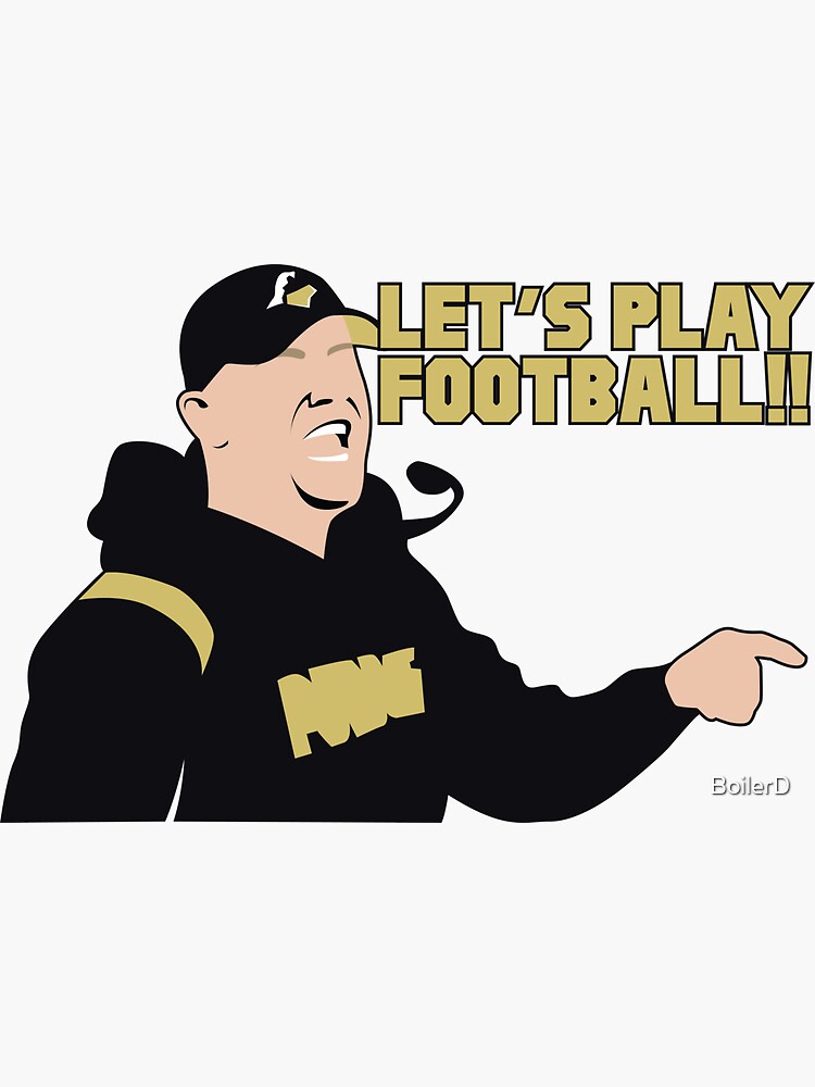 "Let's play football!!" Sticker by BoilerD | Redbubble