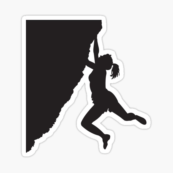 "Climbing woman girl" Sticker for Sale by SkiniB | Redbubble
