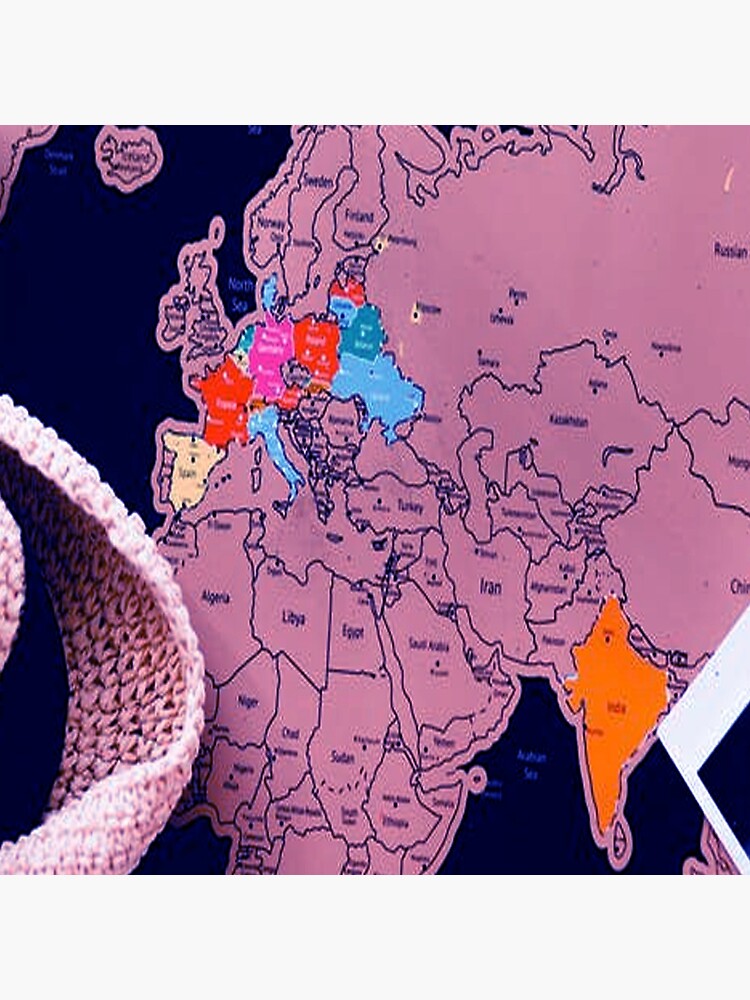 Lámina artística «Arte digital, mapa del mundo, mapa» de Collection1123 ...