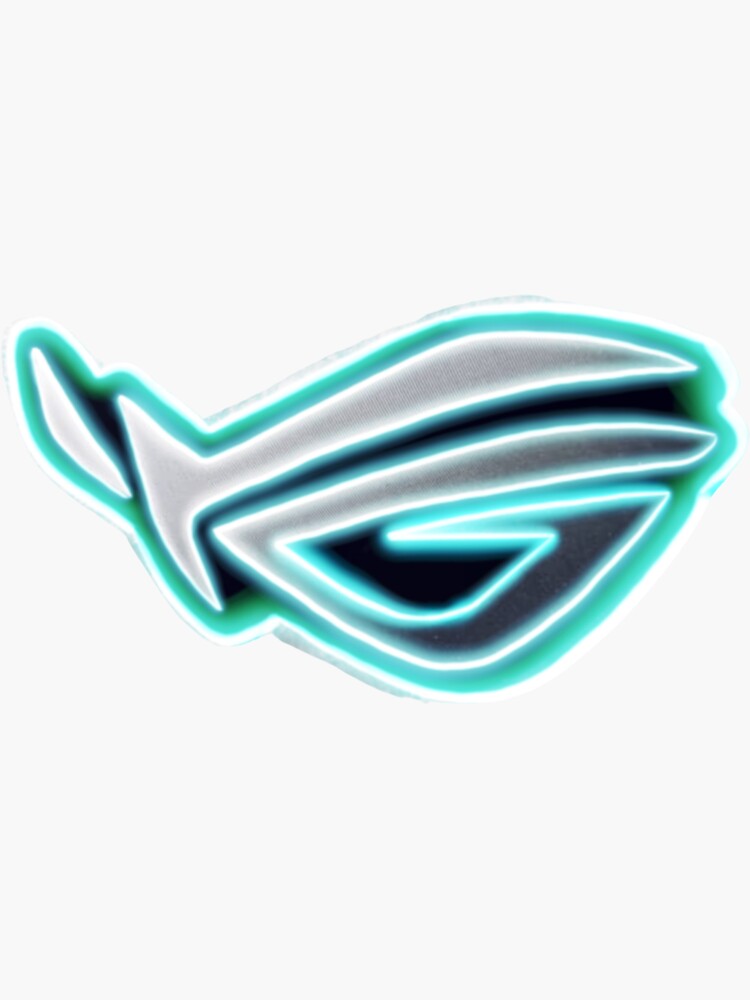 "Neon Asus logo" Sticker for Sale by creative-think | Redbubble