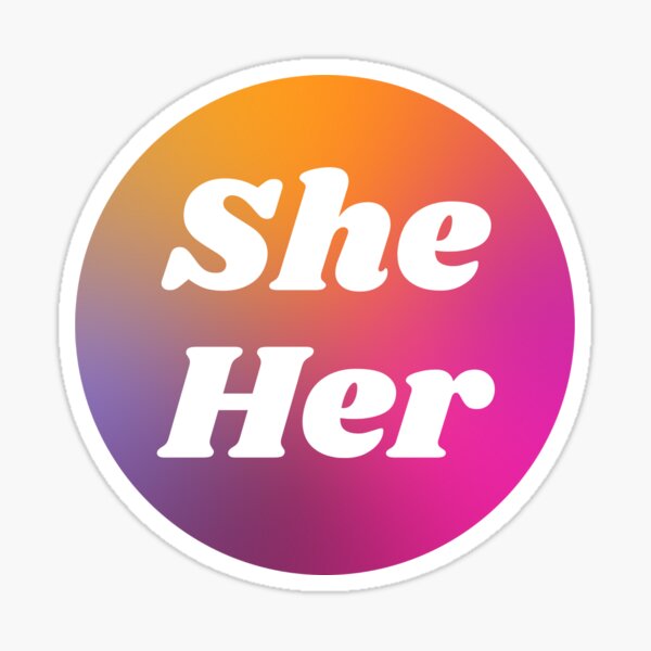 "She/Her Pronouns" Sticker for Sale by houseplantbabe | Redbubble