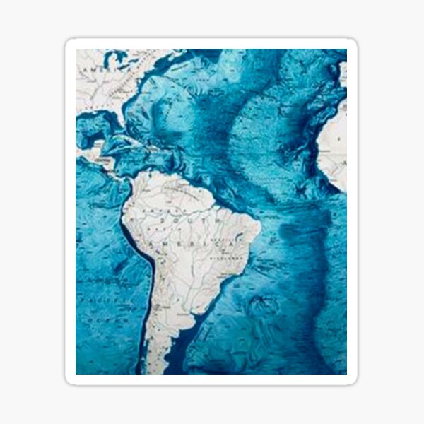"beautiful blue ocean map" Sticker for Sale by Artisouf | Redbubble