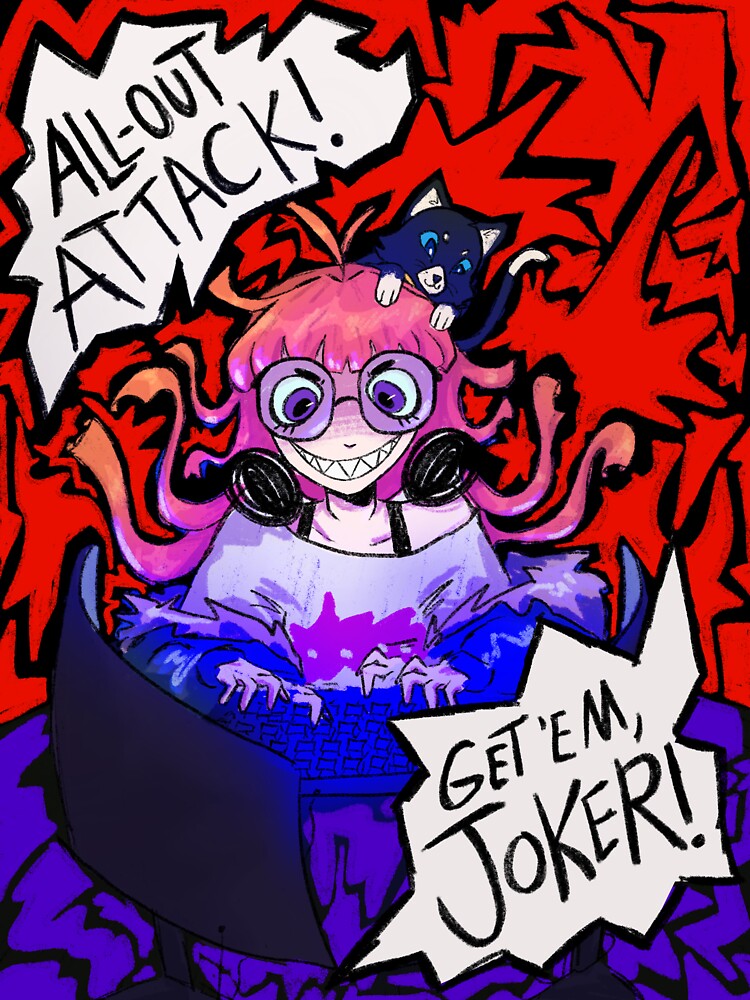 "Persona 5 Futaba and Morgana" Sticker for Sale by alaskaarts | Redbubble