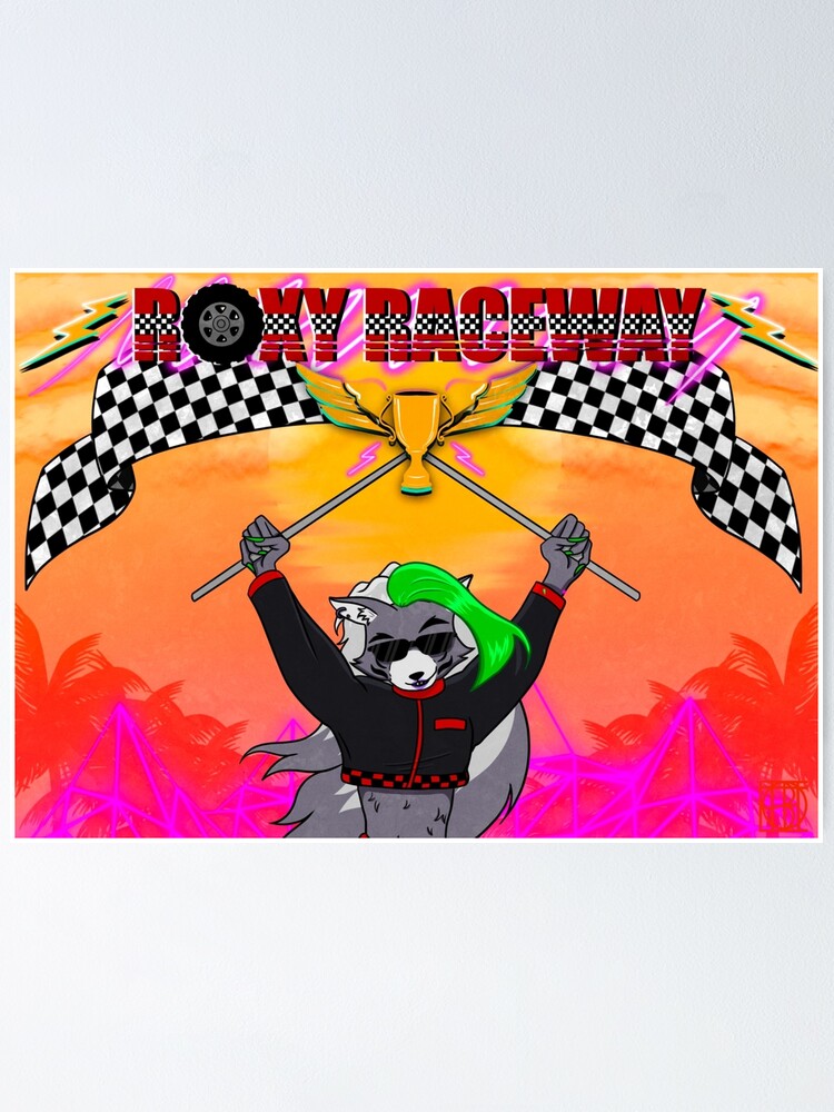 "Roxy Raceway" Poster for Sale by bibelot- | Redbubble