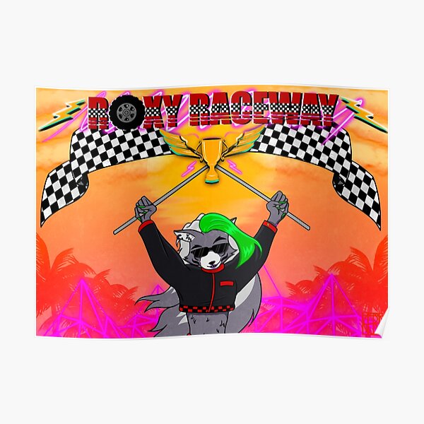 "Roxy Raceway" Poster for Sale by bibelot- | Redbubble