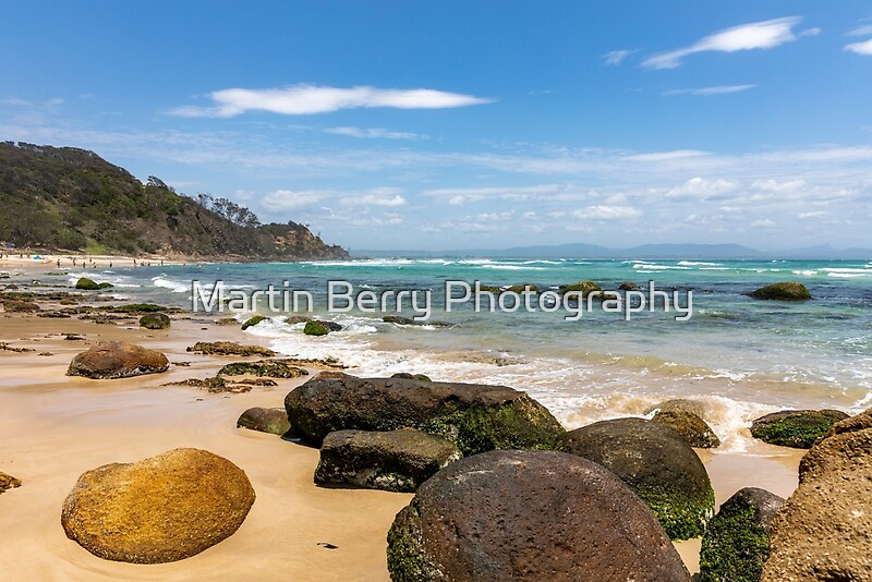 "Byron Bay Rocks and Coastline " by Martin Berry Photography | Redbubble