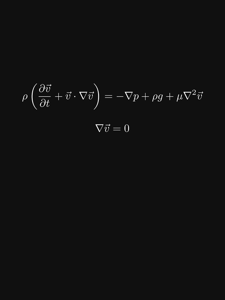 "The Navier–Stokes Equations" Essential T-Shirt for Sale by rishiramraj ...