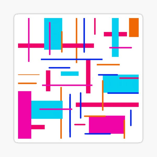 "Inverted rectangle lines " Sticker for Sale by UglyorchestraC | Redbubble