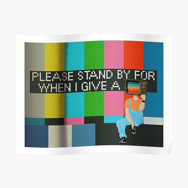 "Please Stand By Technical Difficulties Vintage Retro TV" Poster by ...