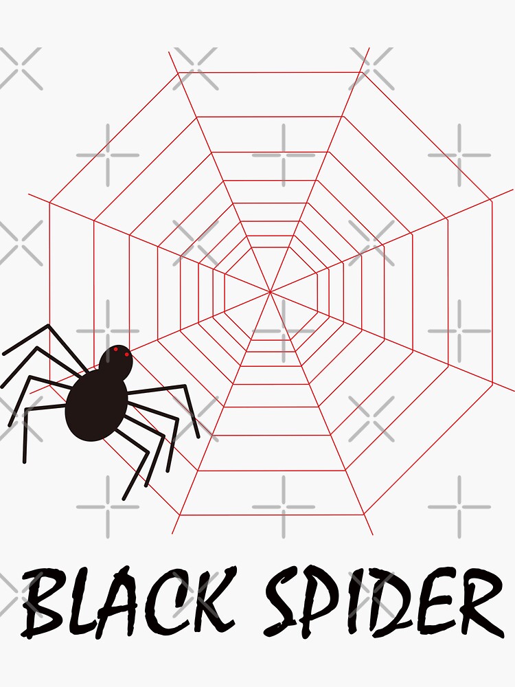 "Black Spider" Sticker by gangvly | Redbubble