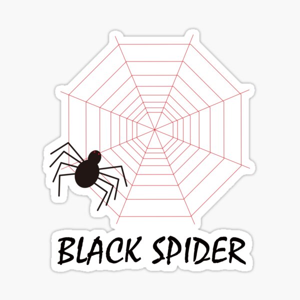 "Black Spider" Sticker by gangvly | Redbubble