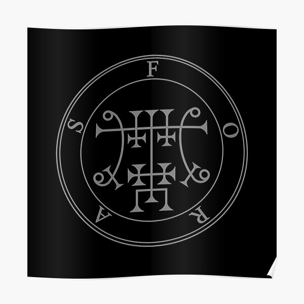 "Foras - Goetia (grey)" Poster by Shadow-Kingdom | Redbubble