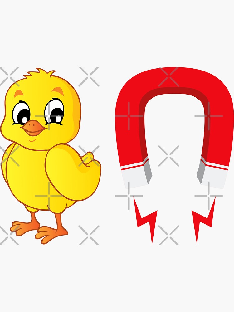 "Chick Magnet - Funny Boys Kids Easter Cool Pick Up Humor" Sticker for ...