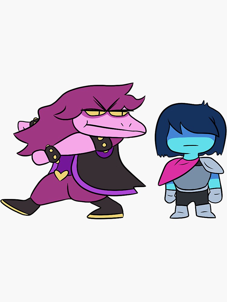 "Deltarune Kris and Susie Meme" Sticker for Sale by TopazStrange ...