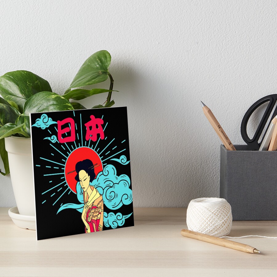 "Japanese Aesthetic Modern Geisha" Art Board Print by AuthenticJPN ...