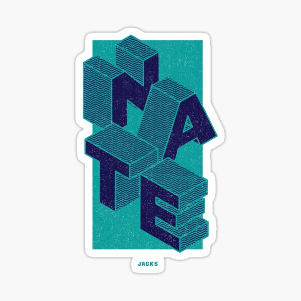 "Nate Jacks Block Logo" Sticker for Sale by NateJacks | Redbubble