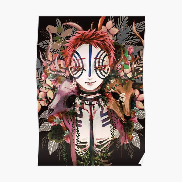 "Akaza Demon Slayer " Poster for Sale by delfinart | Redbubble