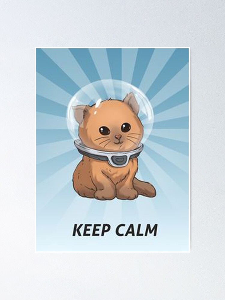 "keep calm kitty, keep calm, subnautica, calm, zz" Poster for Sale by ymarteenttc | Redbubble