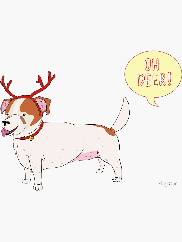 "Oh deer!" Sticker by dagstar | Redbubble
