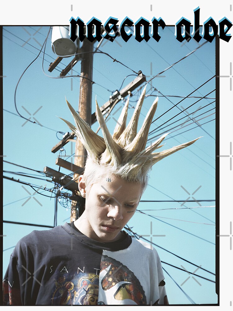 "Picture hair style Nascar Aloe rapper" Sticker by Araujo1167 | Redbubble