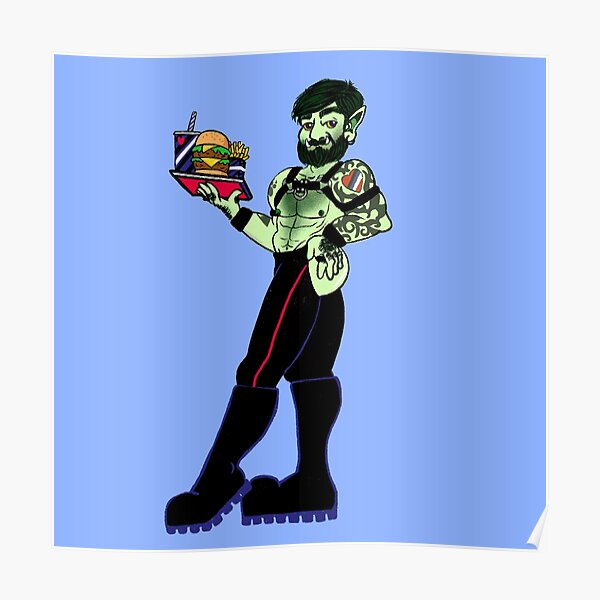 "Beefcake" Poster by SandraDeandaART | Redbubble