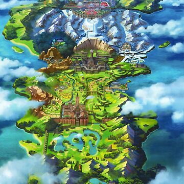 "Galar Map" Postcard for Sale by Biochao | Redbubble