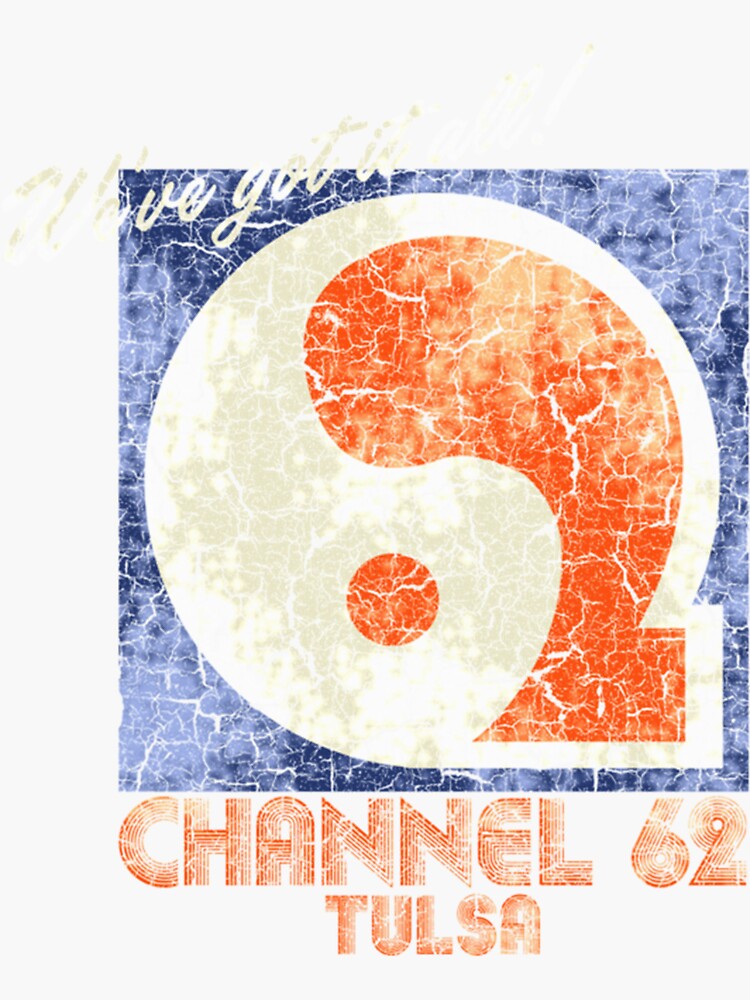 "UHF Channel 62 " Sticker by YesYesYallA | Redbubble