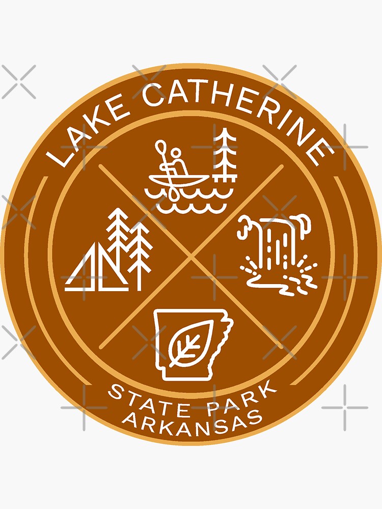 "Lake Catherine State Park Heraldic Logo" Sticker for Sale by VanyaKar ...