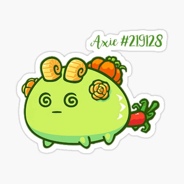 "Axie Infinity Plant Class Pet AXS Crypto to The Moon" Sticker for Sale ...