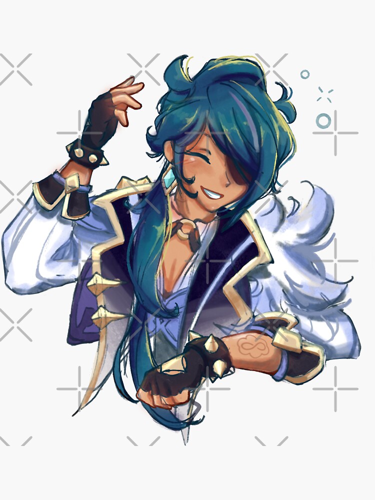 "Kaeya "Ice Bridger" Sticker (Genshin Impact)" Sticker for Sale by ...