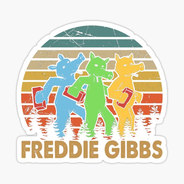 "Freddie Gibbs madlib three color art" Sticker by Melissa1956 | Redbubble