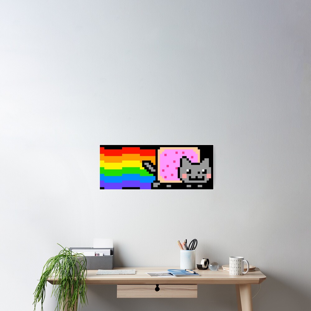 "Rainbow cat meme" Poster for Sale by ShopWonder | Redbubble
