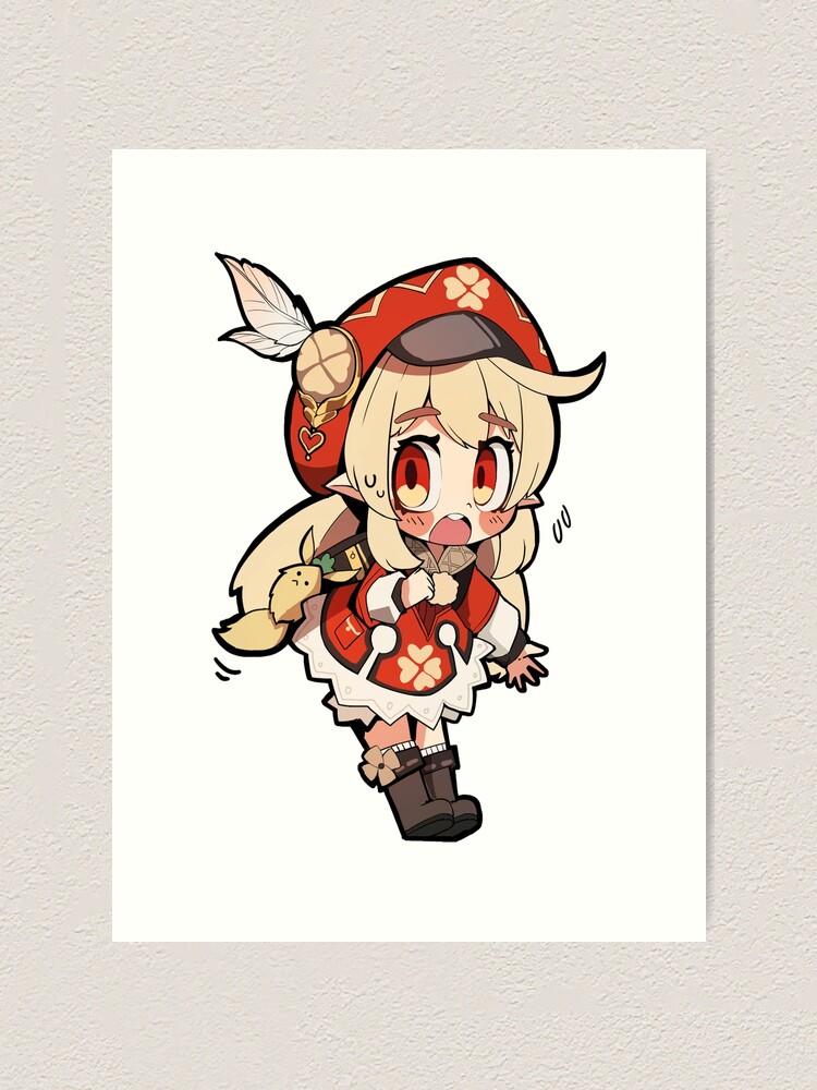 "Chibi Klee Genshin Impact . cute " Art Print by saamoray212 | Redbubble