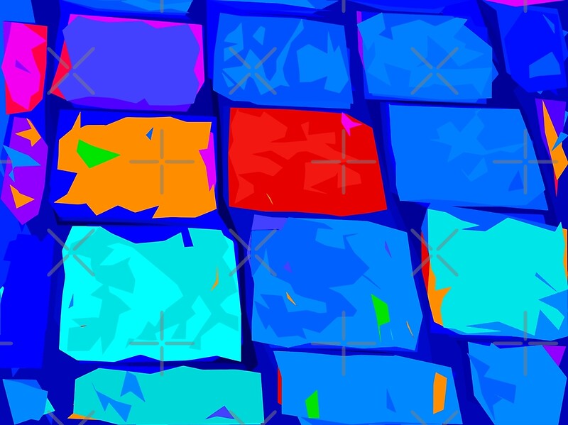 "Abstract Neon Square Pattern" by JNK-DESIGNS | Redbubble