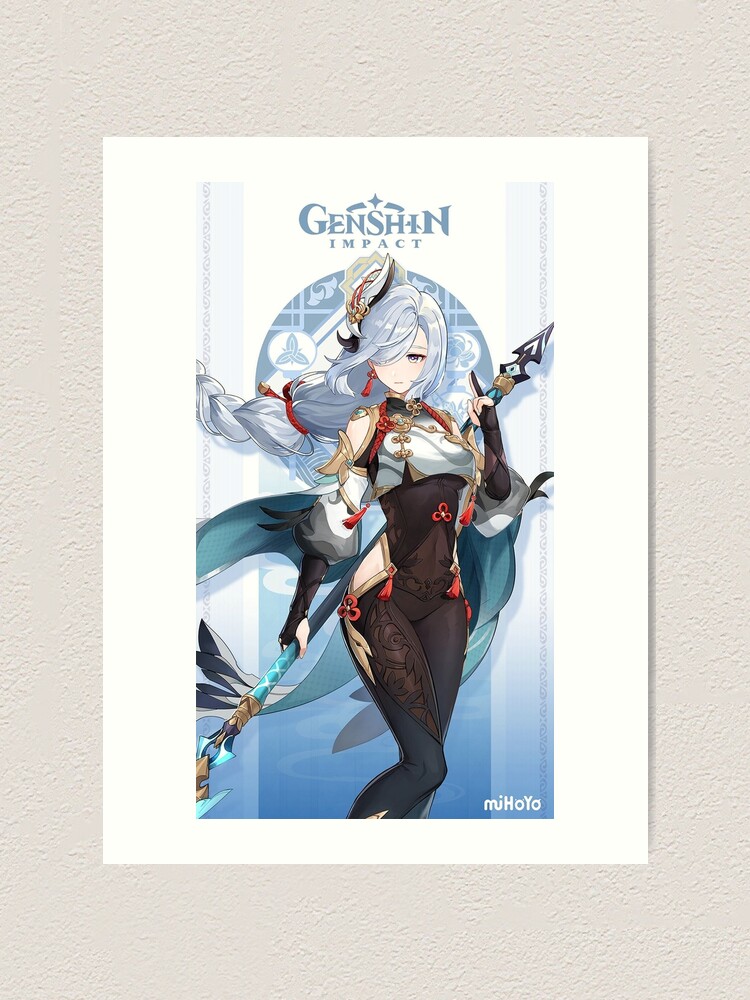 "Shenhe Genshin Impact" Art Print for Sale by Mini-PuniArt | Redbubble