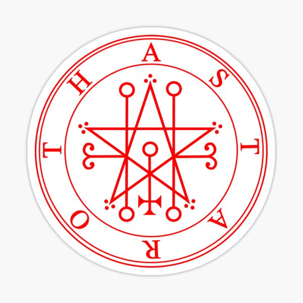 "Astaroth - Goetia (red)" Sticker for Sale by Shadow-Kingdom | Redbubble