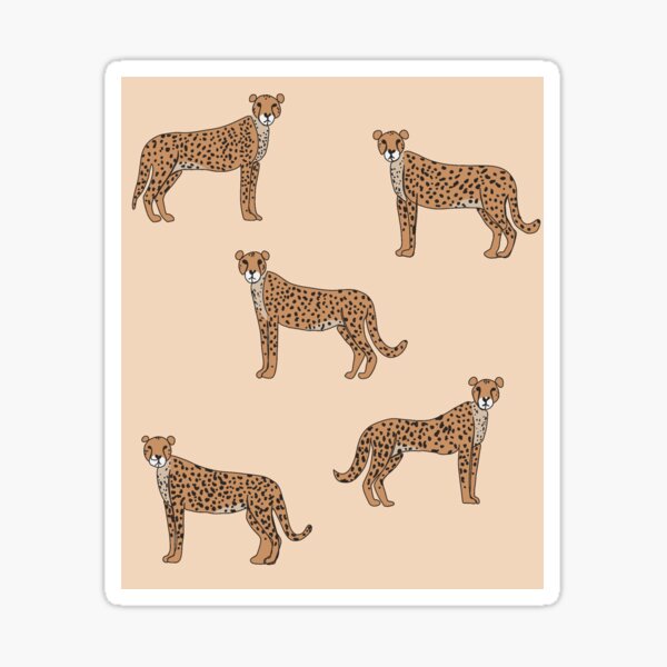"Cute Cheetahs" Sticker by wavemarketing | Redbubble