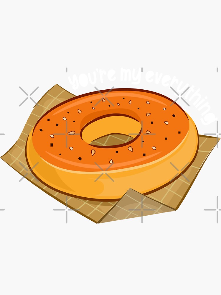 "You're My Everything Bagel | Cute Baking Lover" Sticker by DesignByMai ...