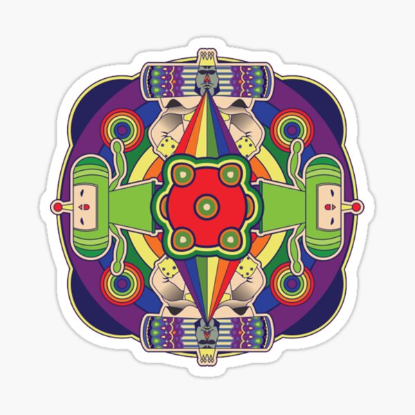 "Mandala Katamari" Sticker by TanyaNLecoure | Redbubble