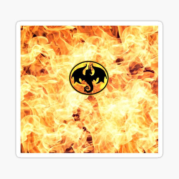 "fire drake real fire " Sticker by schmerkers | Redbubble