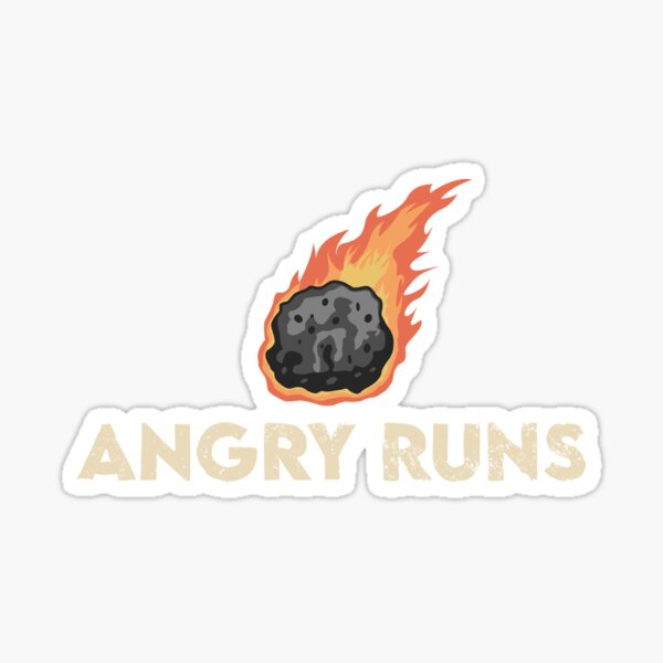 "angry runs" Sticker by thamusida | Redbubble