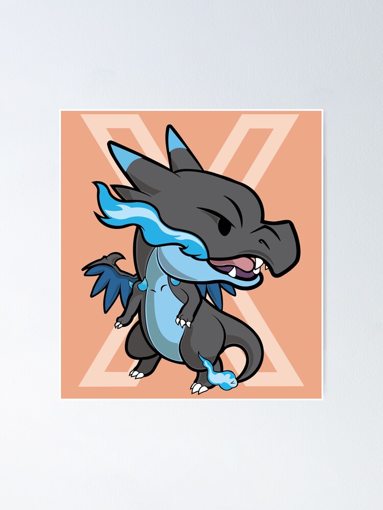 "Mega-Chari-zard-X" Poster by Sadbowl | Redbubble