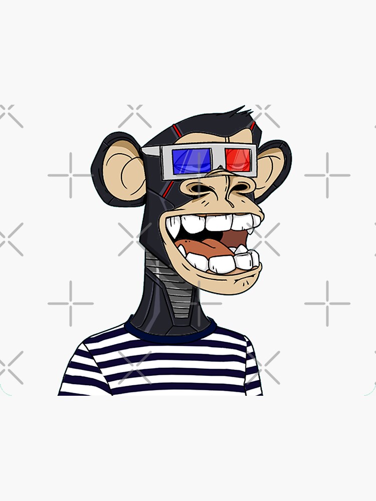 "BAYC collection wear your NFT" Sticker by VEROMAX | Redbubble