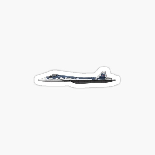 "Russian Air Force Sukhoi Su-57 Felon Drawings" Sticker for Sale by ...