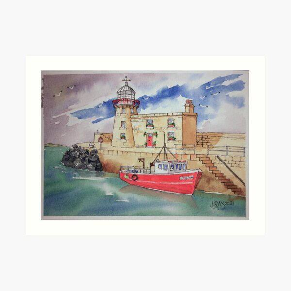"Howth Harbour Lighthouse." Art Print for Sale by JohnRay27 | Redbubble