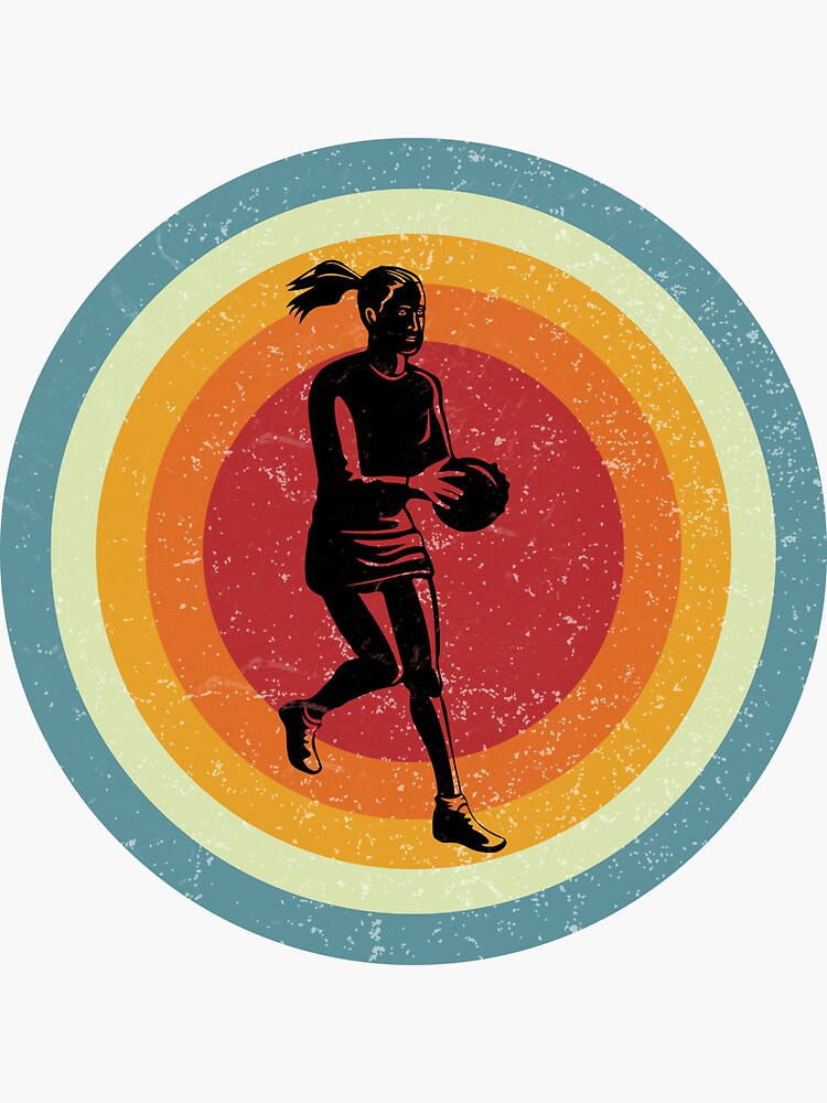 "Netball Vintage Art" Sticker for Sale by LittleShop79 | Redbubble